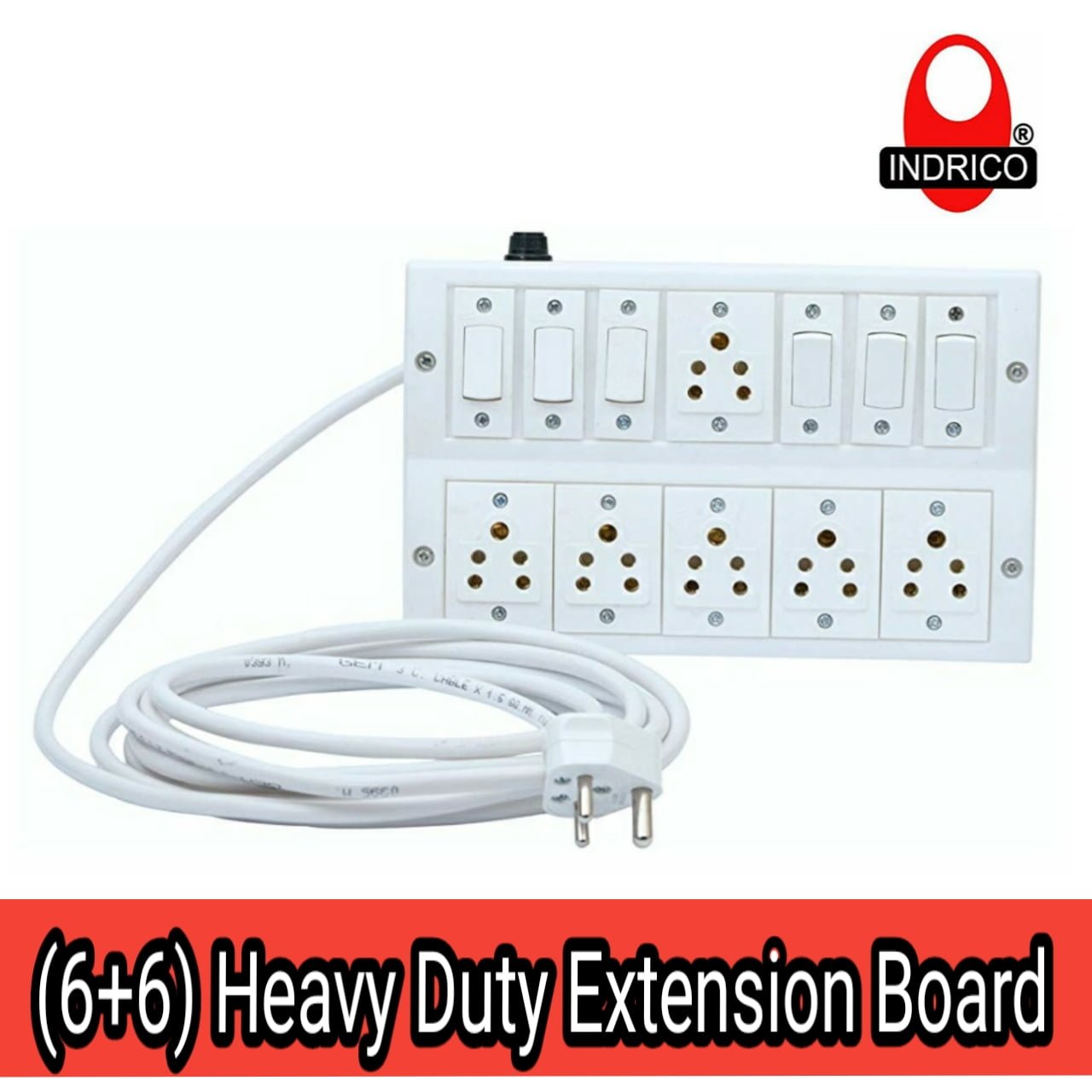 INDRICO® Heavy Duty Extension Board (6+6) Anchor 1.5mm 3 Core Heavy ...