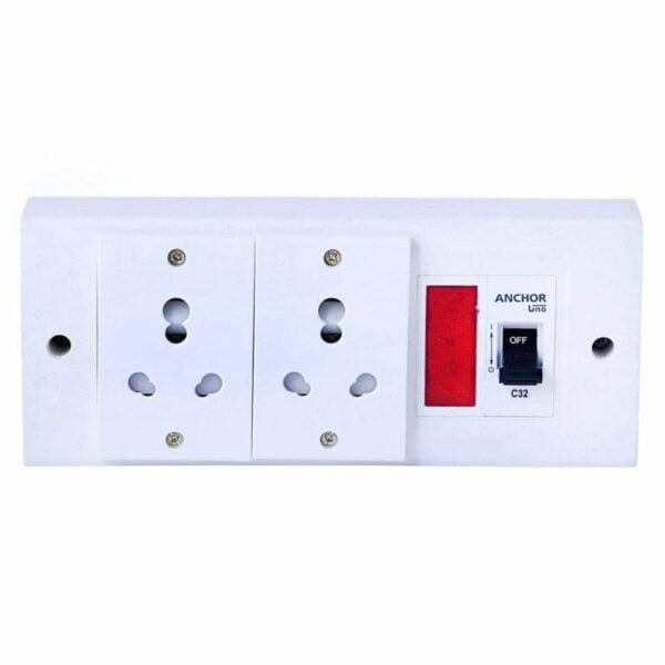 INDRICO Power Strip Extension Multi Outlet Board Fitted with,2 Anchor ...