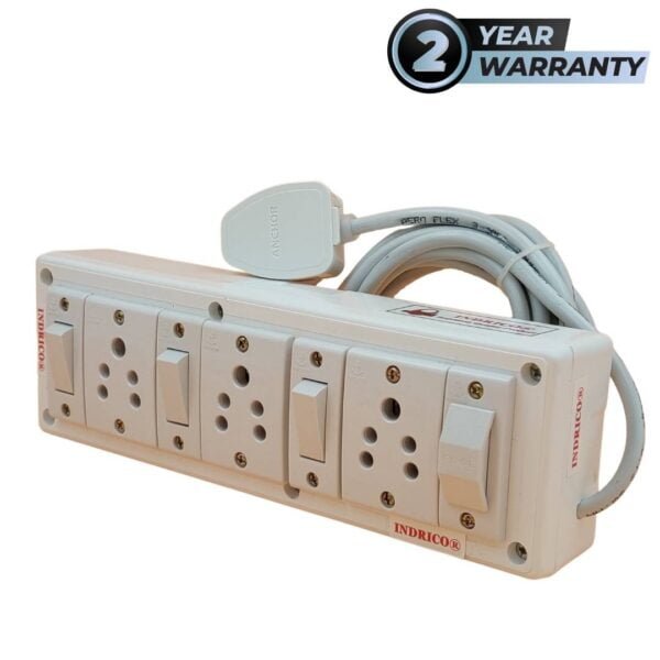 INDRICO Electrical Power Junction Box with Individual Switches Sockets ...